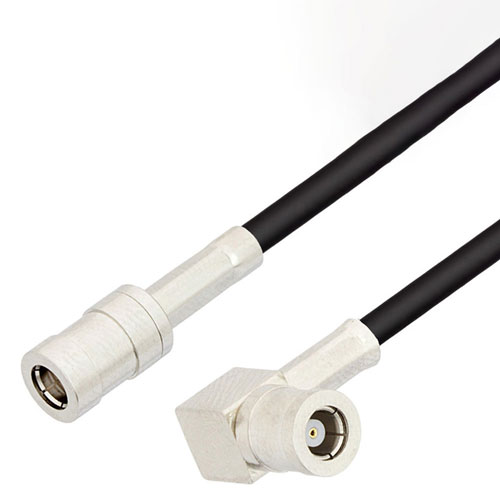 SMB Plug to SMB Plug Right Angle Cable Assembly using RG174 Coax, 1 FT ...