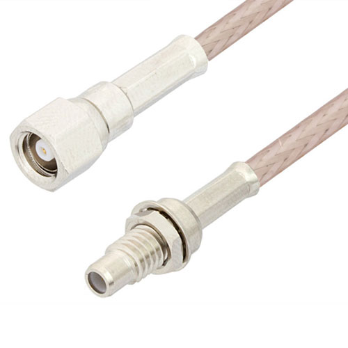 SMC Plug to SMC Jack Bulkhead Cable Assembly using RG316-DS Coax, 1 FT ...
