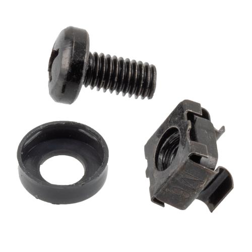20 pack M6 cage nut set(20ea, M6 screws,M6 cage nuts, M6 washers). Black