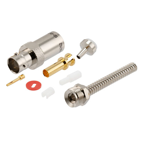 78 Ohm TRB 3-lug Jack 1553 Connector Clamp/Solder Attachment with Bend ...