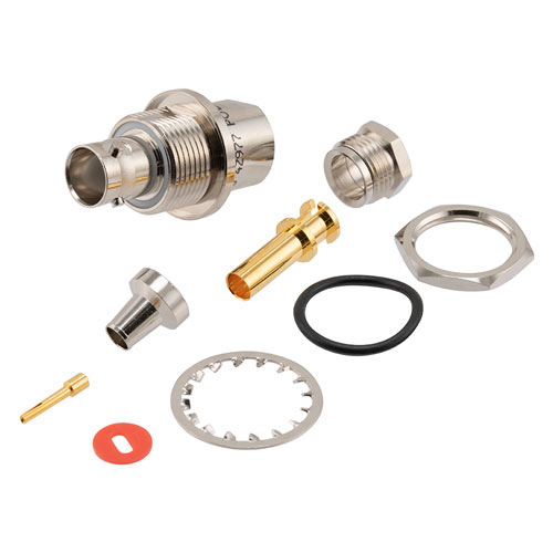 78 Ohm TRB 3-lug Insulated Bulkhead Jack 1553 Connector Clamp/Solder ...