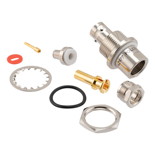 78 Ohm TRB 3-lug Insulated Bulkhead Jack 1553 Connector Clamp/Solder ...