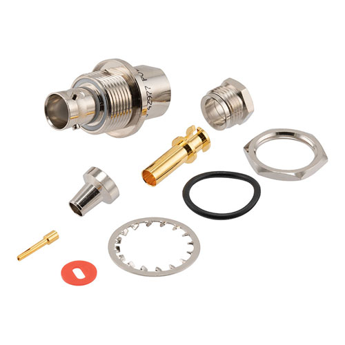 78 Ohm TRB 3-lug Insulated Bulkhead Jack 1553 Connector Clamp/Solder ...