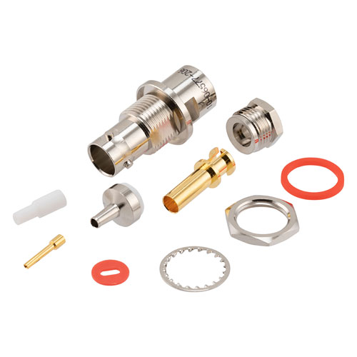 78 Ohm TRB 3-Lug Jack NI Bulkhead Mount 1553 Connector Clamp/Solder ...