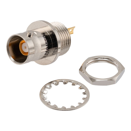 78 Ohm TRB 2-Lug Bulkhead Front Mount Jack 1553 Connector Solder/Solder for TRB 2-Slot Plug