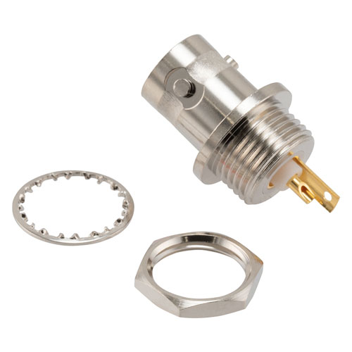 78 Ohm TRB 3-Lug Bulkhead Front Mount Jack 1553 Connector Solder/Solder ...