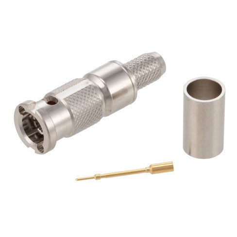 12G SDI HD-BNC Male 75 Ohm Connector Crimp/Solder Attachment for Belden 4855R, Belden 1855A