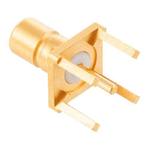 SMB Straight Plug Receptacle Non-Magnetic for PCB Solder Legs