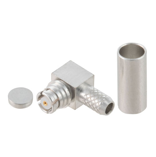 SMP Plug Right Angle Non-Magnetic Connector Crimp/Solder Attachment for ...