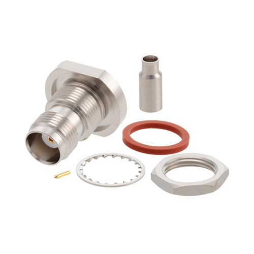 TNC Female Bulkhead Mount Connector Crimp/Solder Attachment for RG174 ...