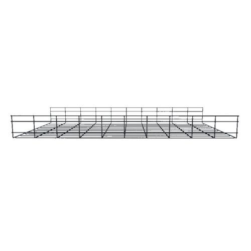 Wire Mesh Cable Tray 20"D x 4"H x 10ft. 2pk BLK