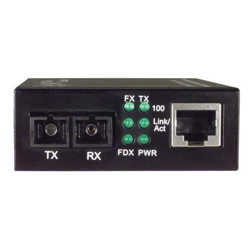 L-com Ethernet Media Converter 10/100TX to 100FX SM SC 40km - LCMC-SA-40