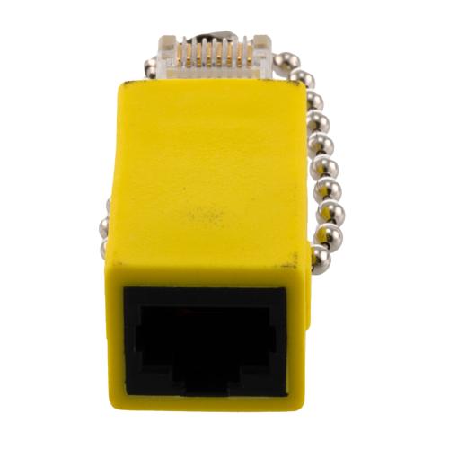 ISDN Crossover Adapter, RJ48C Female to RJ45 Male, Yellow