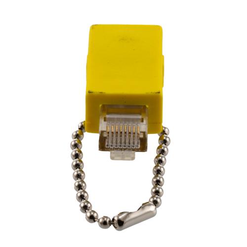 ISDN Crossover Adapter, RJ48C Female to RJ45 Male, Yellow