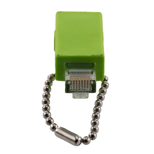 T1/E1 Crossover Adapter, RJ48C Female to RJ45 Male, Light Green