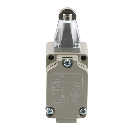 Dual Circuit Vertical Limit Switch with Parallel Roller Plunger, Rated ...