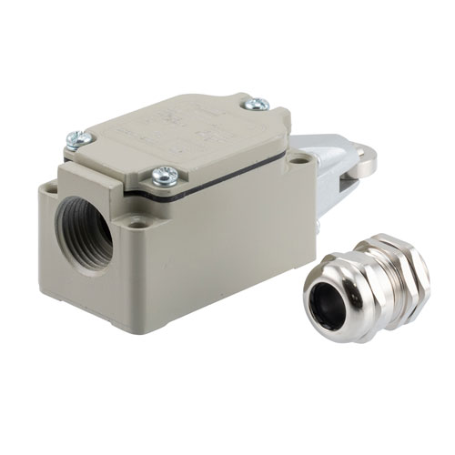 Dual Circuit Vertical Limit Switch with Parallel Roller Plunger, Rated ...