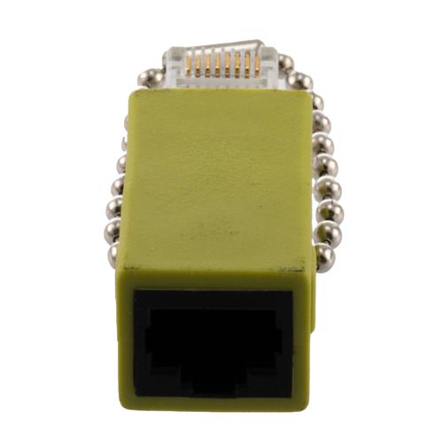 Loopback Adapter RJ48C Female to RJ45 Male, Khaki Green