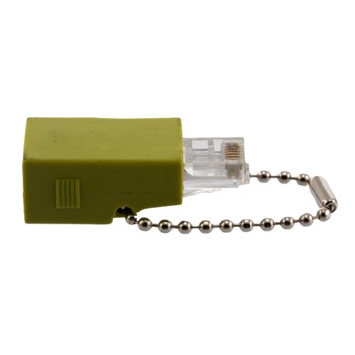 Loopback Adapter RJ48C Female to RJ45 Male, Khaki Green