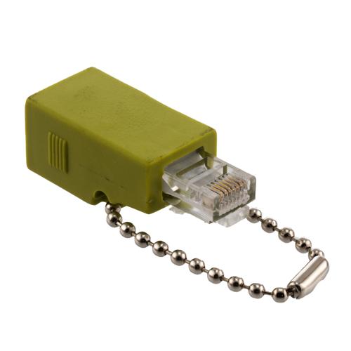 Loopback Adapter RJ48C Female to RJ45 Male, Khaki Green