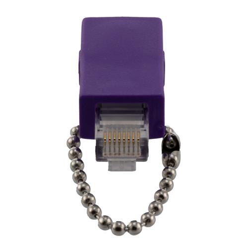 CAT6 Gigabit Loopback Adapter RJ48C Female to RJ45 Male, Purple