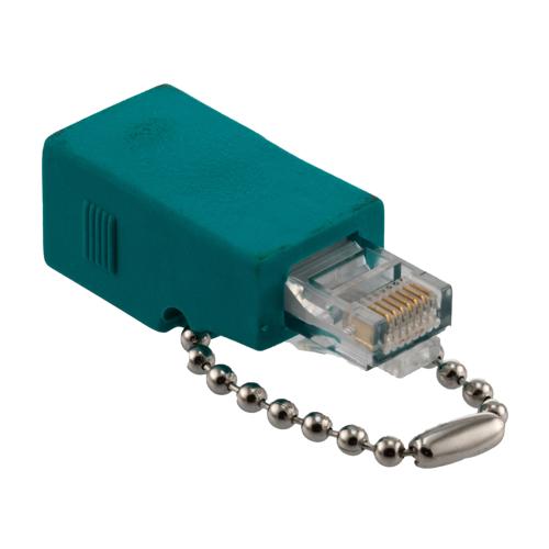 ISDN Loopback Adapter RJ48C Female to RJ45 Male, Teal