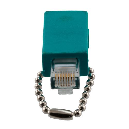 ISDN Loopback Adapter RJ48C Female to RJ45 Male, Teal