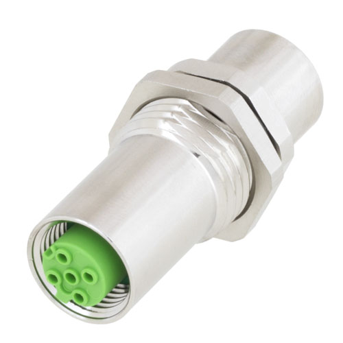 M12 4 Pin D-Code Shielded Panel Mountable Coupler - M124DFFS