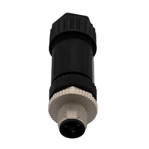 M12 DC Power 4 Pin T-Code Male Field Termination Connector, IP67, Fits ...