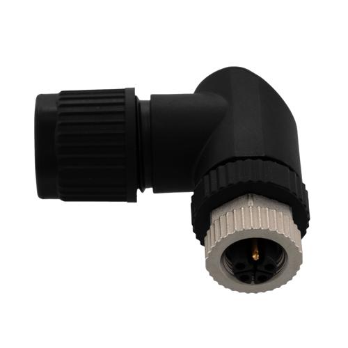 M12 DC Power 5 Pin L-Code Right Angle Female Field Termination ...