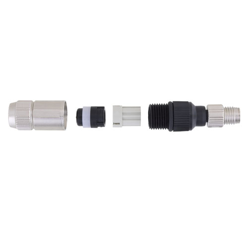 M8 4 Pos Male Field Termination Connector - M8FT4M