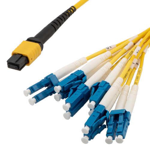 MPO w/o pins to LC fan-out, 2.0mm diameter, 12 fiber, OS2 9/125um ...