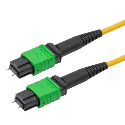 Fiber patch cable MPO male to MPO male, 12 fiber SMF type B, OFNR ...