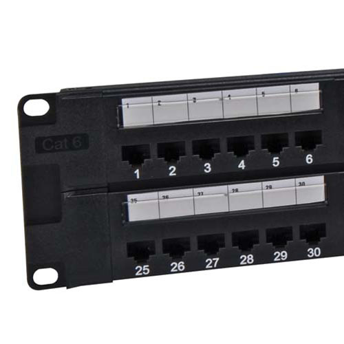 Cat6 Patch Panel, 48-Port EIA568A/B - MRP110C6-48