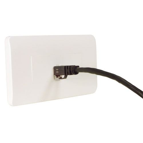 Modular Wallplate 4.7"x2.8" Quad RJ45 - MWP404K-WT