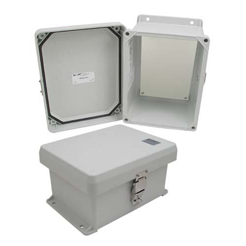 8x6x4 Inch UL® Listed Weatherproof NEMA 4X Enclosure with Blank Non ...