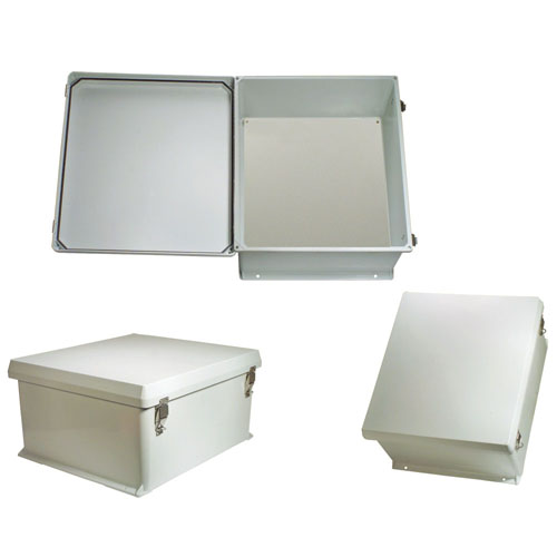 18x16x8 Inch Weatherproof NEMA 4X Enclosure with Blank Non-Metallic ...