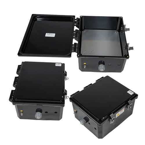 12x10x06 Polycarbonate Weatherproof Outdoor IP66 NEMA 4X Enclosure ...