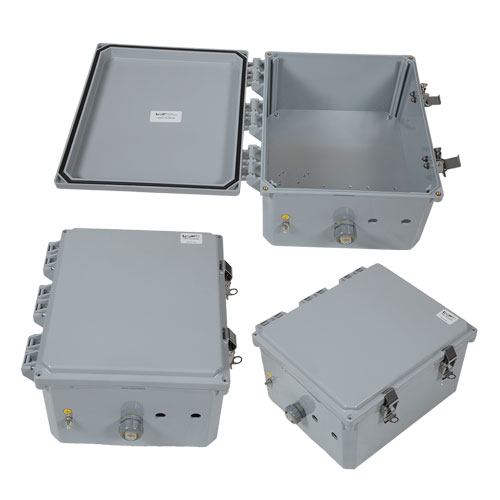12x10x06 Polycarbonate Weatherproof Outdoor IP66 NEMA 4X Enclosure ...