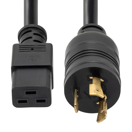 NEMA L6-20P - C19, SJTOW Power Cable, 250V, 20A, 6FT