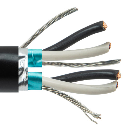 Process System Interconnect Cable, USA Made, 20AWG 2 Shielded Pairs ...
