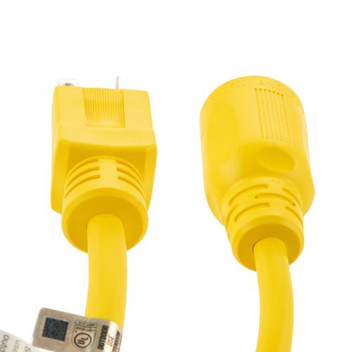 NEMA 5-20P to NEMA L5-20R, SJTOW 12 AWG x 3C 105 deg C- 50 Feet