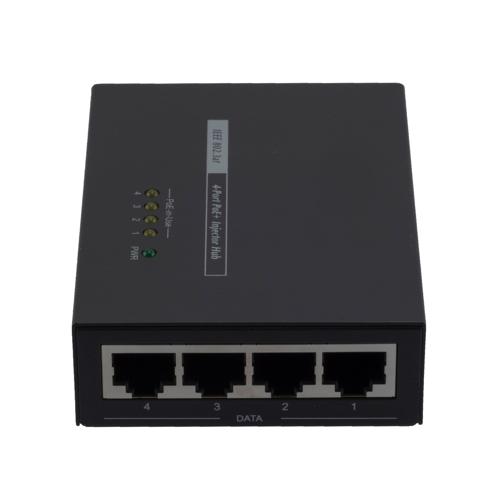 Gigabit 4-Port PoE+ Injector Hub, IEEE 802.3at, 802.3af, Up To 30W 56V ...