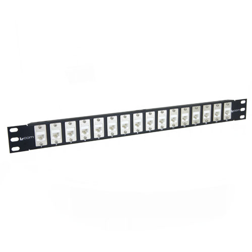 1.75" 16 Port ECF Flange Mounted Category 6 Feed-Thru Panel, Unshielded ...
