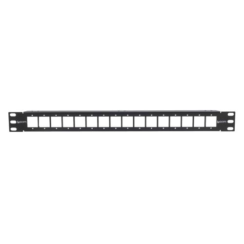 1U (1.75") x 19 inch Blank Rack Panel Accepts 16 ECF Type 2 Style ...