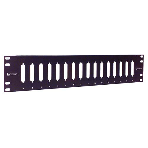 3.5" X 19" Blank Panel w/ 16 Universal DB25/HD44 Cutouts, Black ...