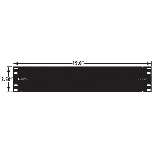 3.5" X 19" Blank Panel w/ 16 Universal DB37/HD62 Cutouts, Black ...