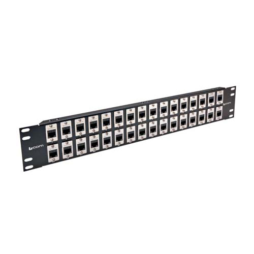 3.50" 32 Port ECF Flange Mounted Category 6a Feed-Thru Panel ...