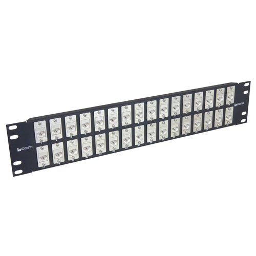 3.50" 32 Port ECF Flange Mounted Category 6 Feed-Thru Panel, Shielded ...