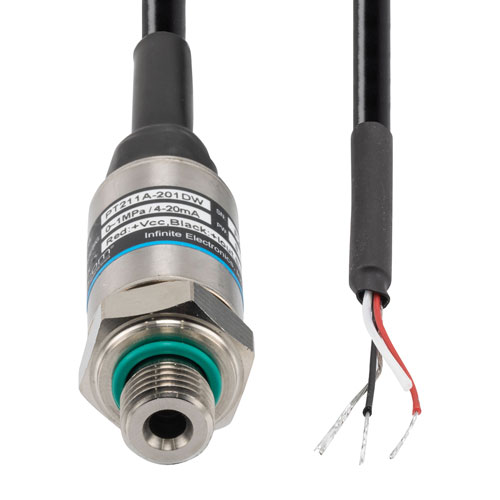 Pressure Sensor, compact, 8 MPa, 4-20mA, G1/4, 1.5m cable